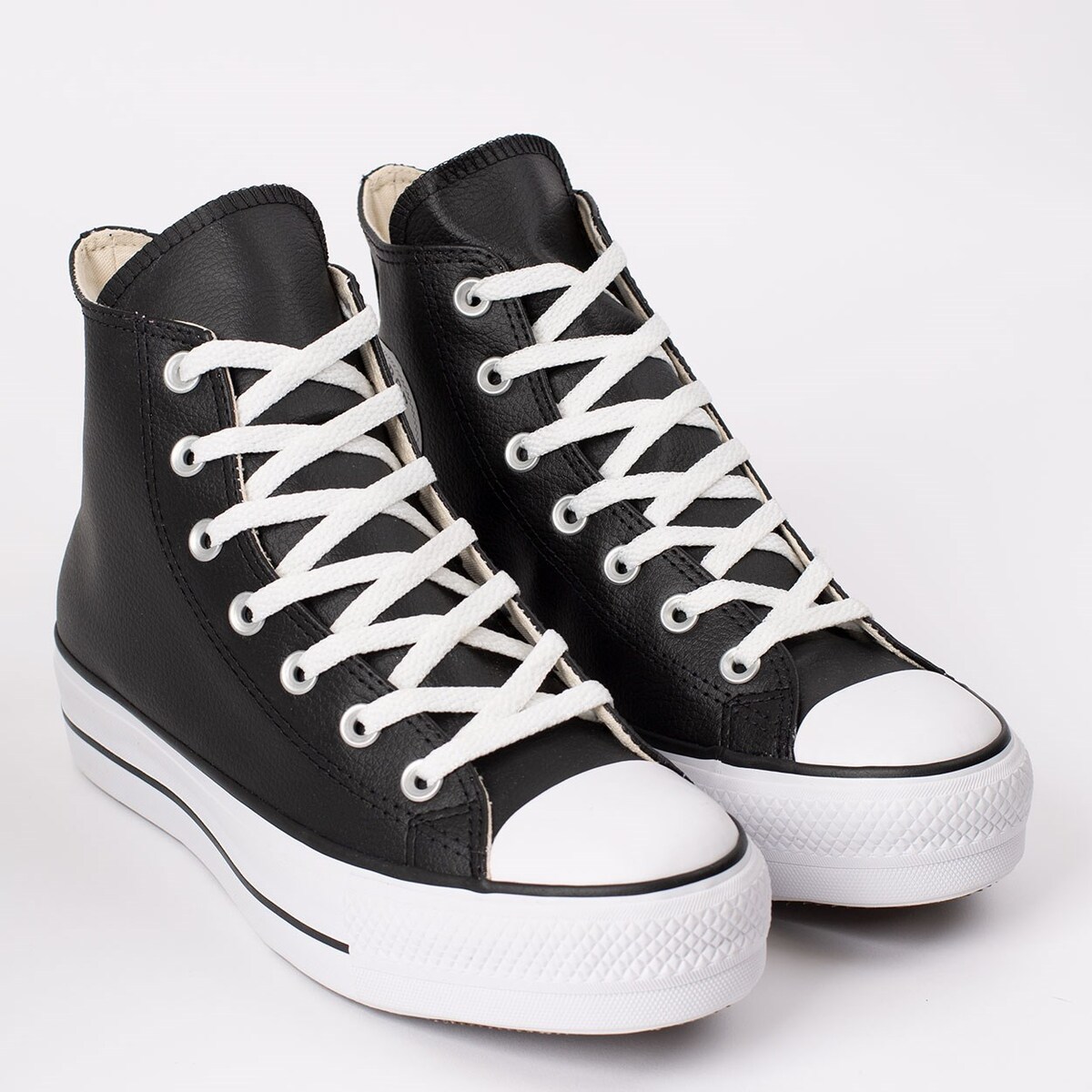 CALZADO CONVERSE PLATAFORMA ALTA HI CUERO NEGRO N57 Cod:ct09820002 ...