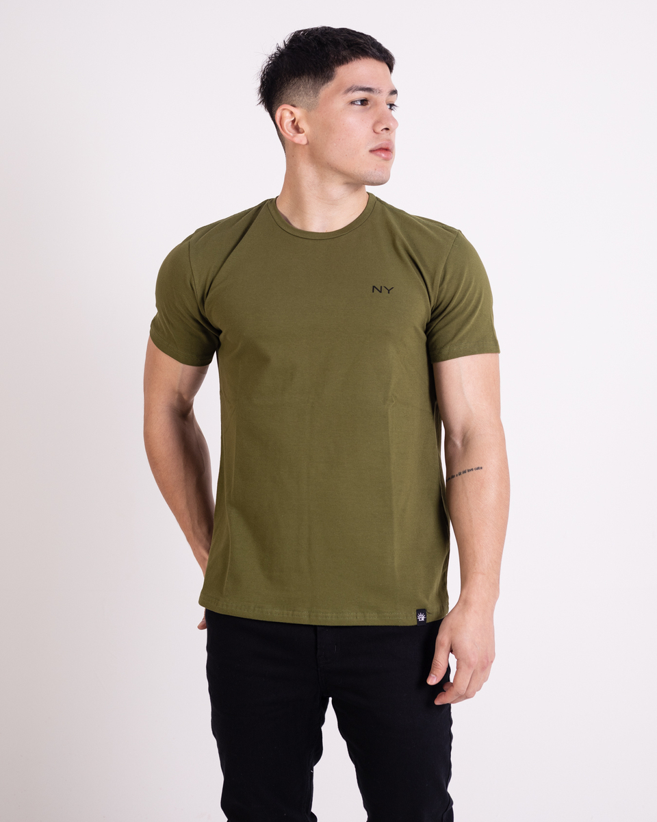 REMERA NY BASICA VERDE MUSGO MASC 239NYB04vemg - New York - New York ...