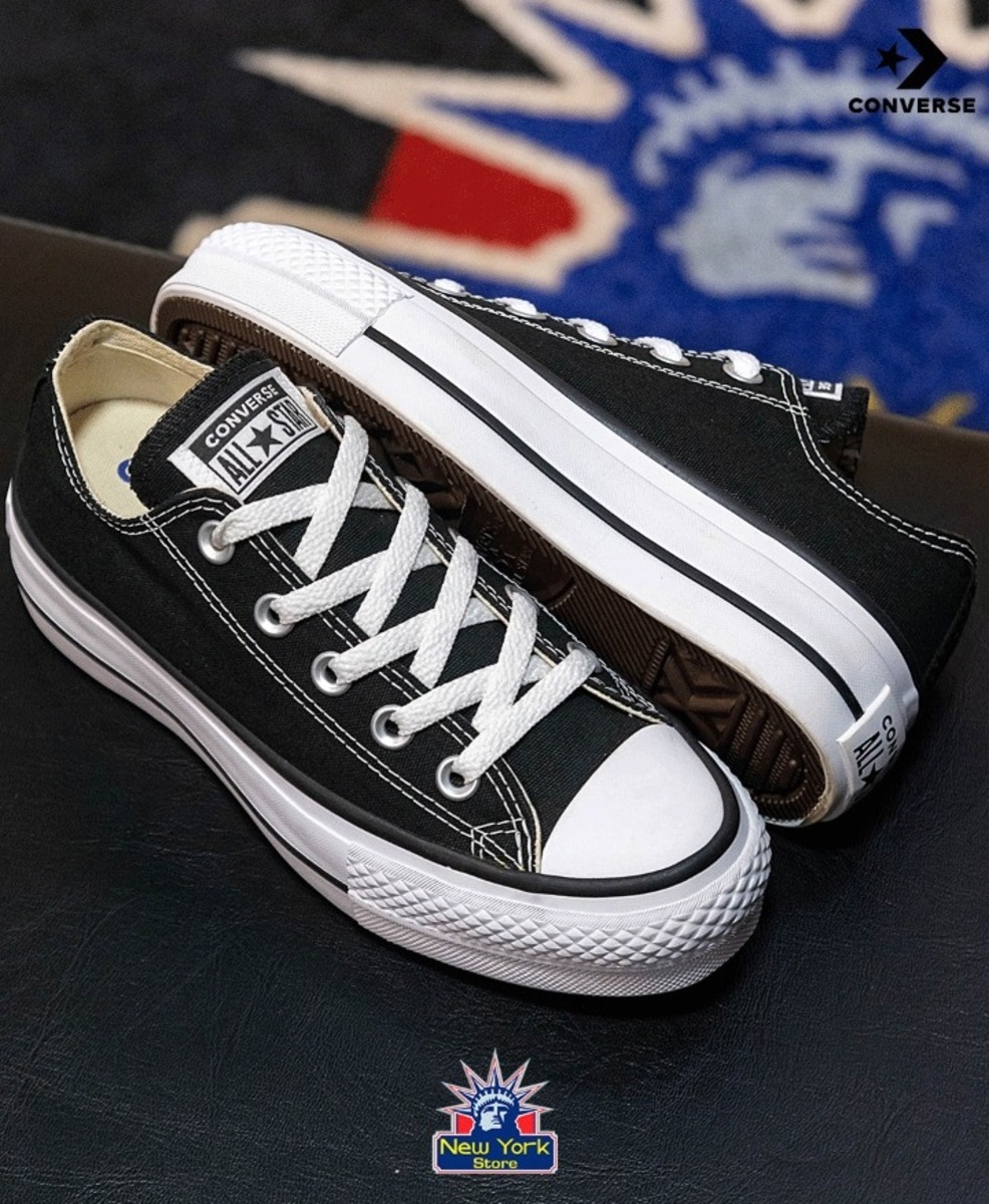 CALZADO CONVERSE PLATAFORMA ALTA LIFT OX NEGRO TELA 166585c - Converse ...