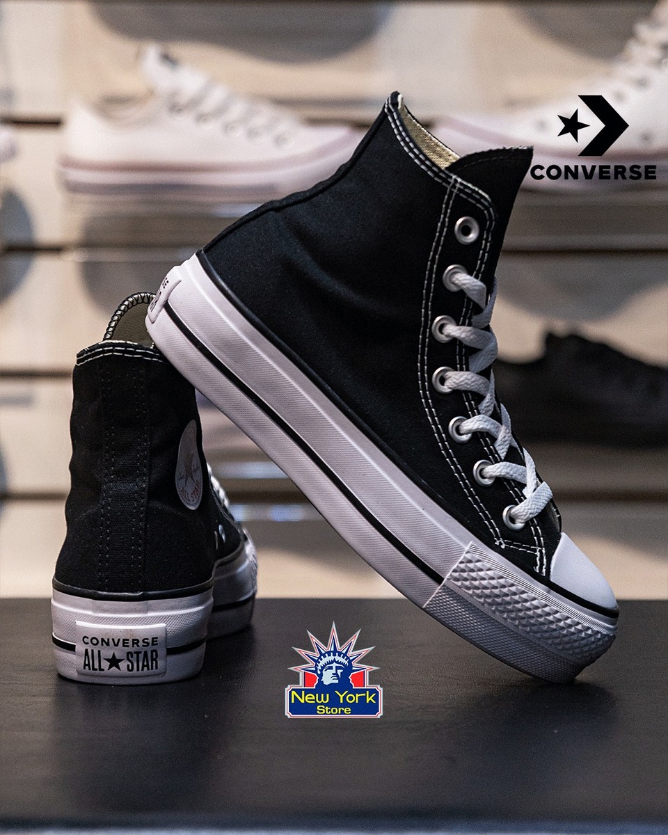 CALZADO CONVERSE PLATAFORMA ALTO LIFT HI NEGRO TELA 166582c - Converse ...