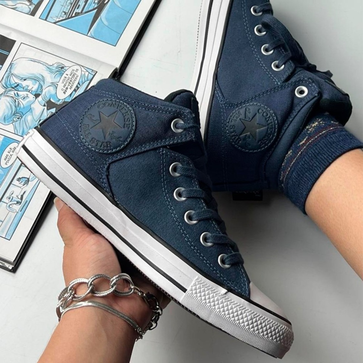 CALZADO CONVERSE ALL STAR HI MID STREET CAMP DAZE AZUL - Converse - New ...